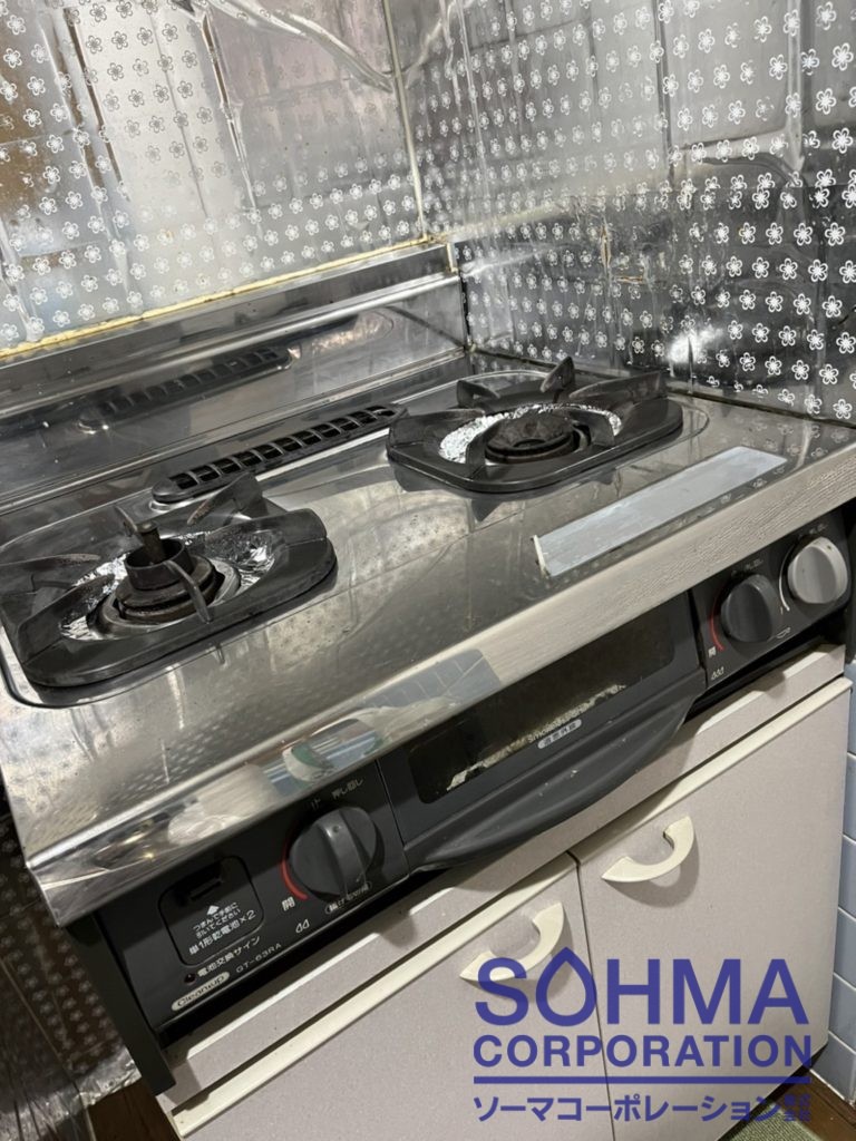 東京都大田区S様、ガスキャビネットコンロ交換/クリナップGT-63RAからリンナイガスキャビネットコンロURG-655TS2-R 神奈川県内 ...